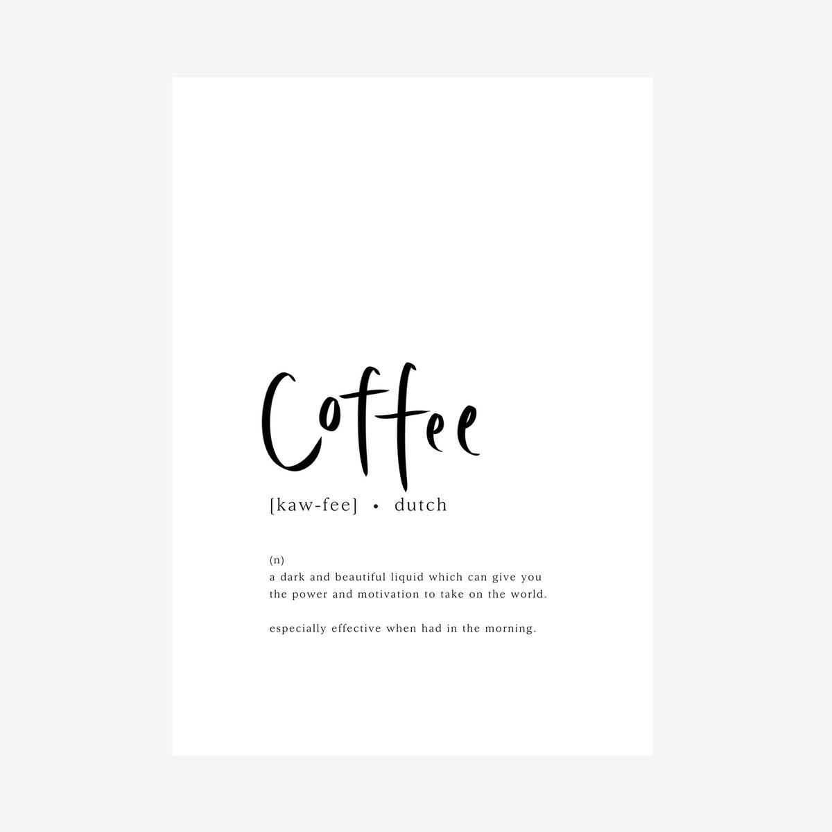 coffee [dictionary print]– little.kj